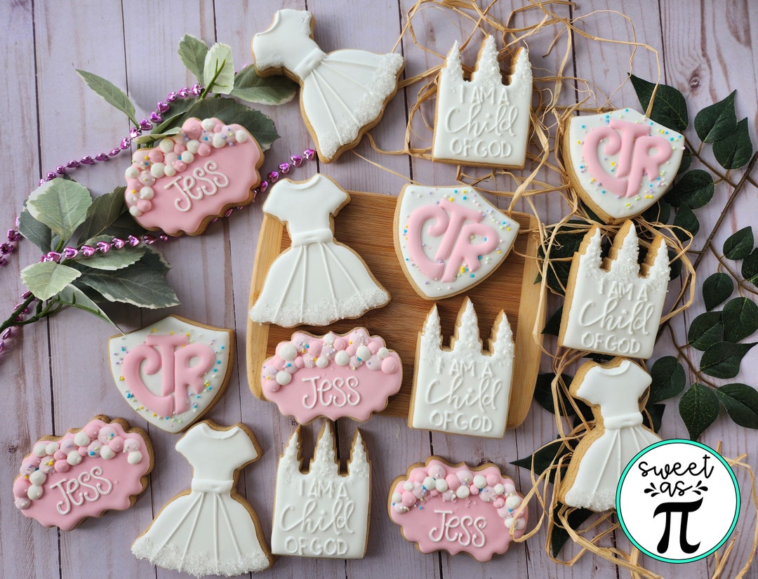 Baptism LDS Girl Decorated Cookies - Sugar Cookies - Etsy
