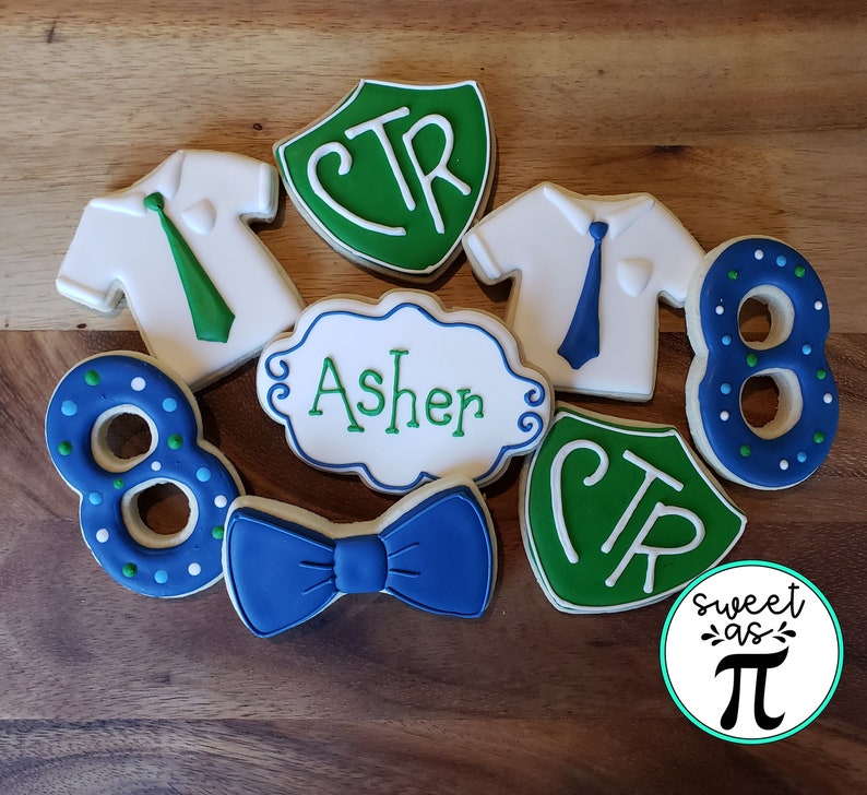Baptism LDS Boy Decorated Cookies Sugar Cookies | Etsy
