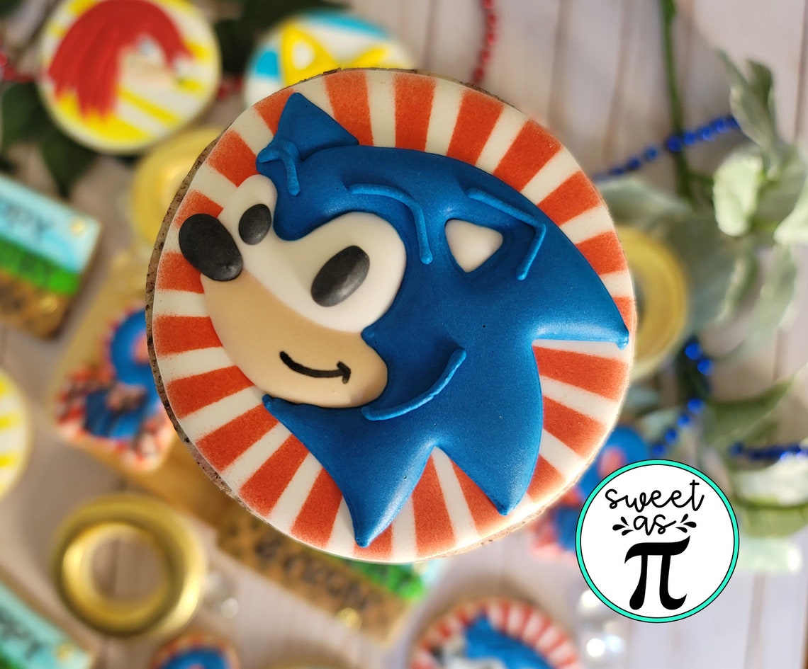 Sonic Hedgehog Birthday Sugar Cookies: Decorated Party Favors - Etsy