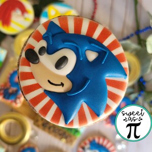 Sonic Hedgehog Birthday Sugar Cookies: Decorated Party Favors - Etsy