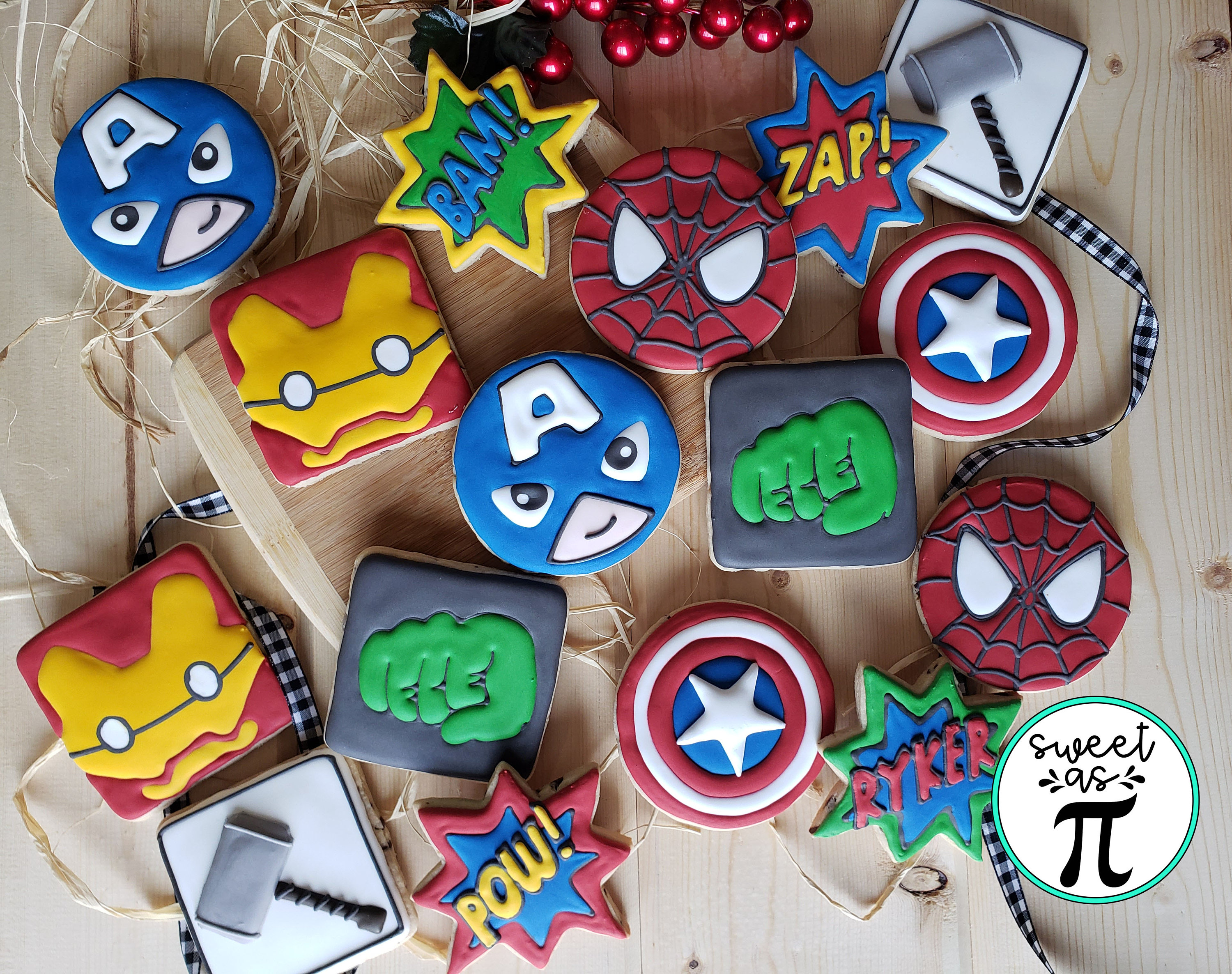 Superhero Themed Birthday Sugar Cookies Decorated Sugar | Etsy