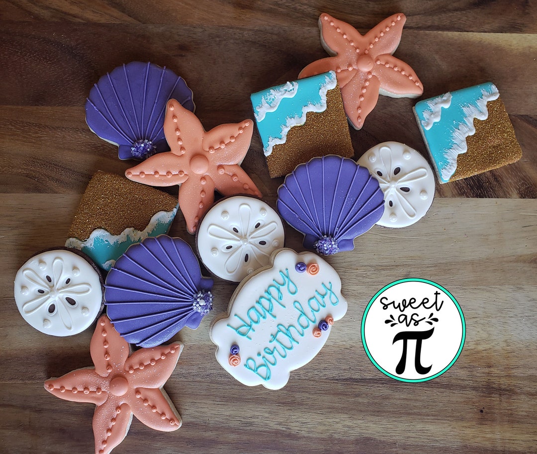 Beach Themed Sugar Cookies - Decorated Sugar Cookies - Etsy