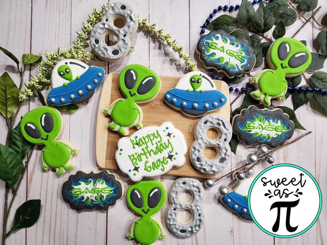 Alien - Out of This World - Birthday Sugar Cookies - Decorated Sugar ...