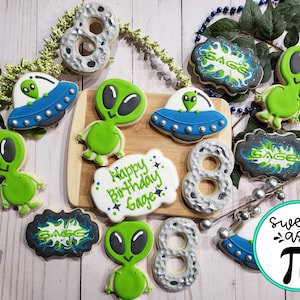 Alien - Out of This World - Birthday Sugar Cookies - Decorated Sugar ...