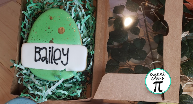 Name Plaque Place Setting Easter Cookies Decorated Cookies - Etsy