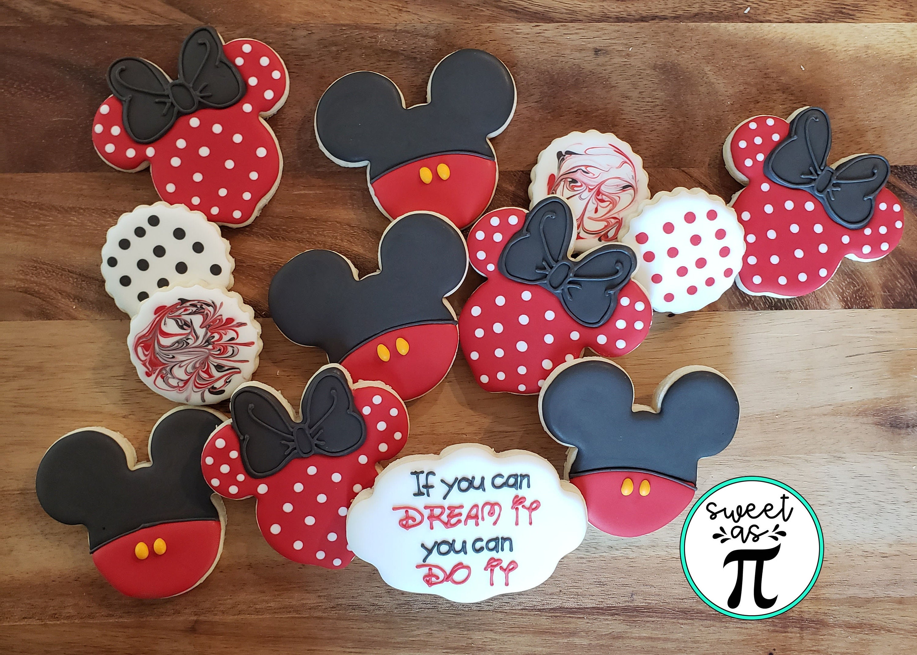 Mickey and Minnie Mouse Cookies - Decorated Sugar Cookies - Etsy