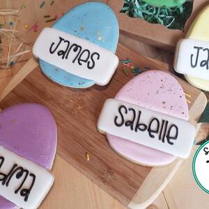 Name Plaque - Place Setting Easter Cookies - Decorated Cookies - Etsy
