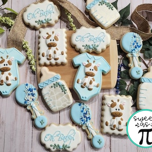 Baby Shower Giraffe Themed Cookies - Decorated Sugar Cookies - Etsy