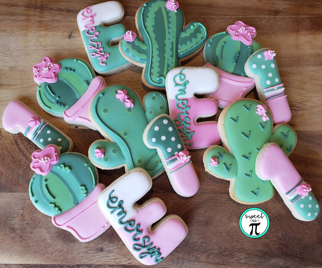 Cactus Sugar Cookies: Birthday Party Favors - Etsy