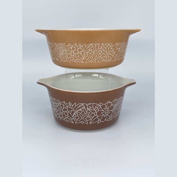 Vintage Pyrex Woodland Casserole Round Dish 472 & 473 | Etsy