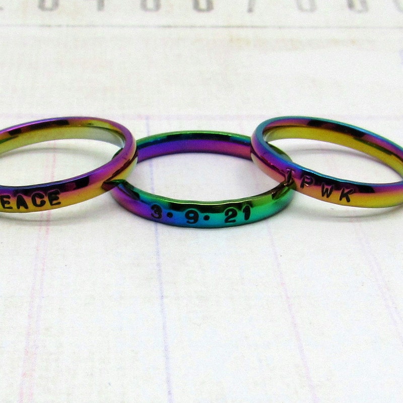 Rainbow Ring - Etsy