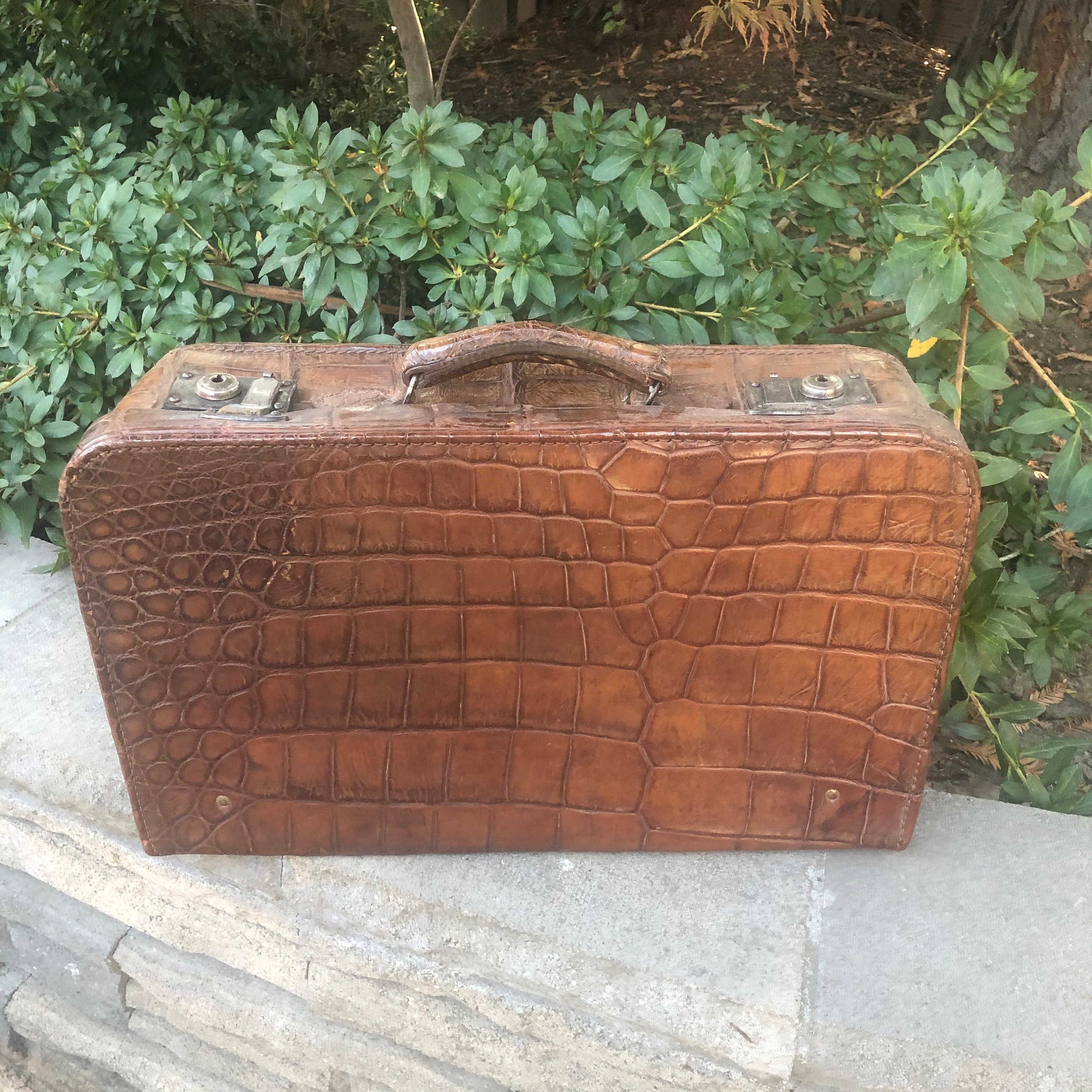 Vintage Alligator Hard Case Briefcase Small Suitcase - Etsy