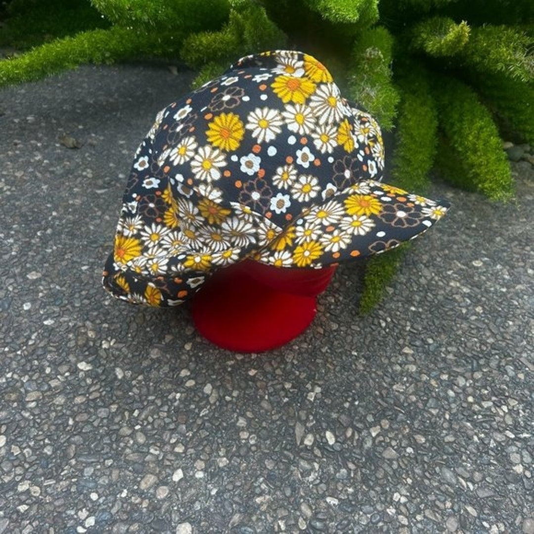 Aaardvarks Odd Ark Groovy 70's Floral Floppy Hippie Hat USA - Etsy