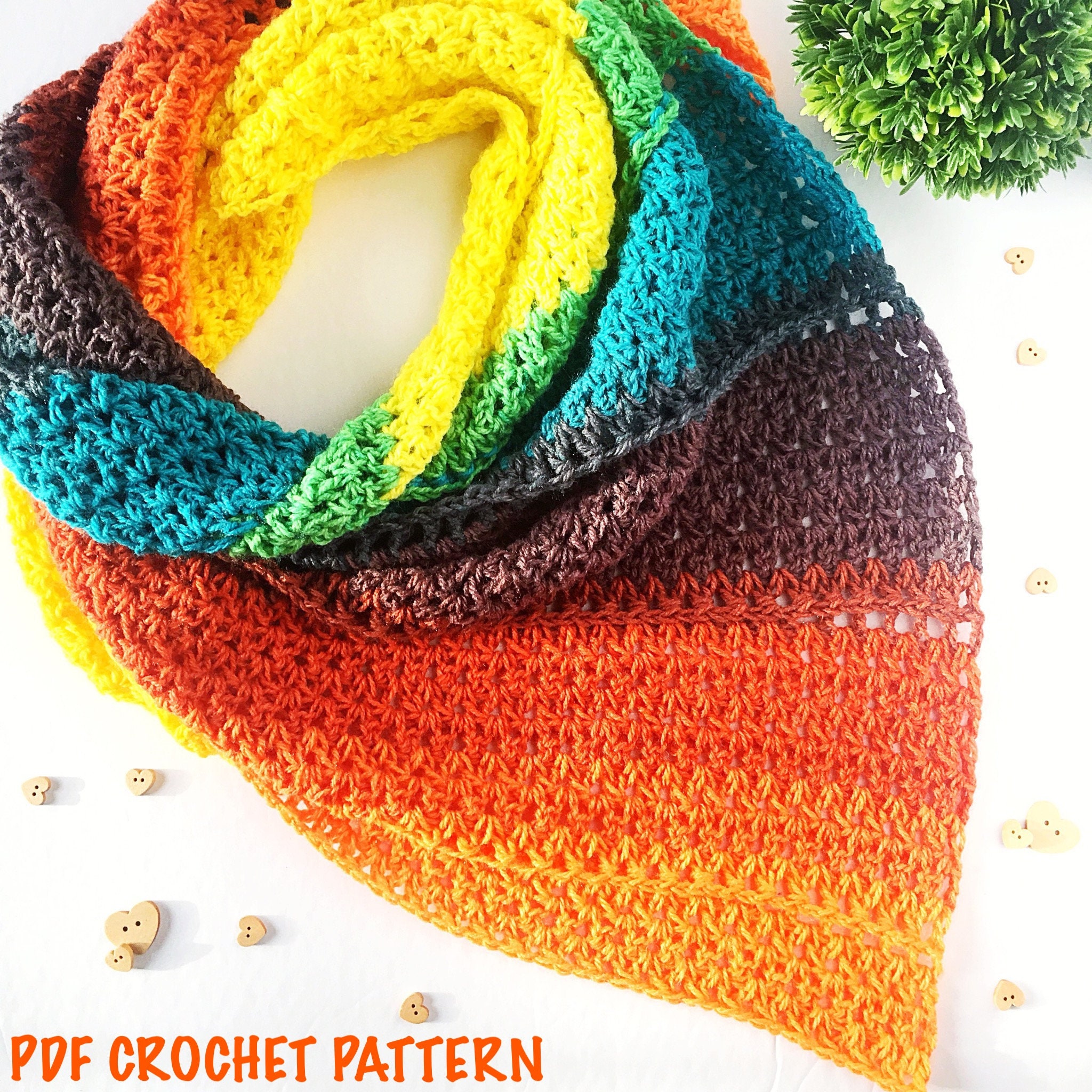 Shasta Triangle Scarf PDF Crochet Pattern - Etsy