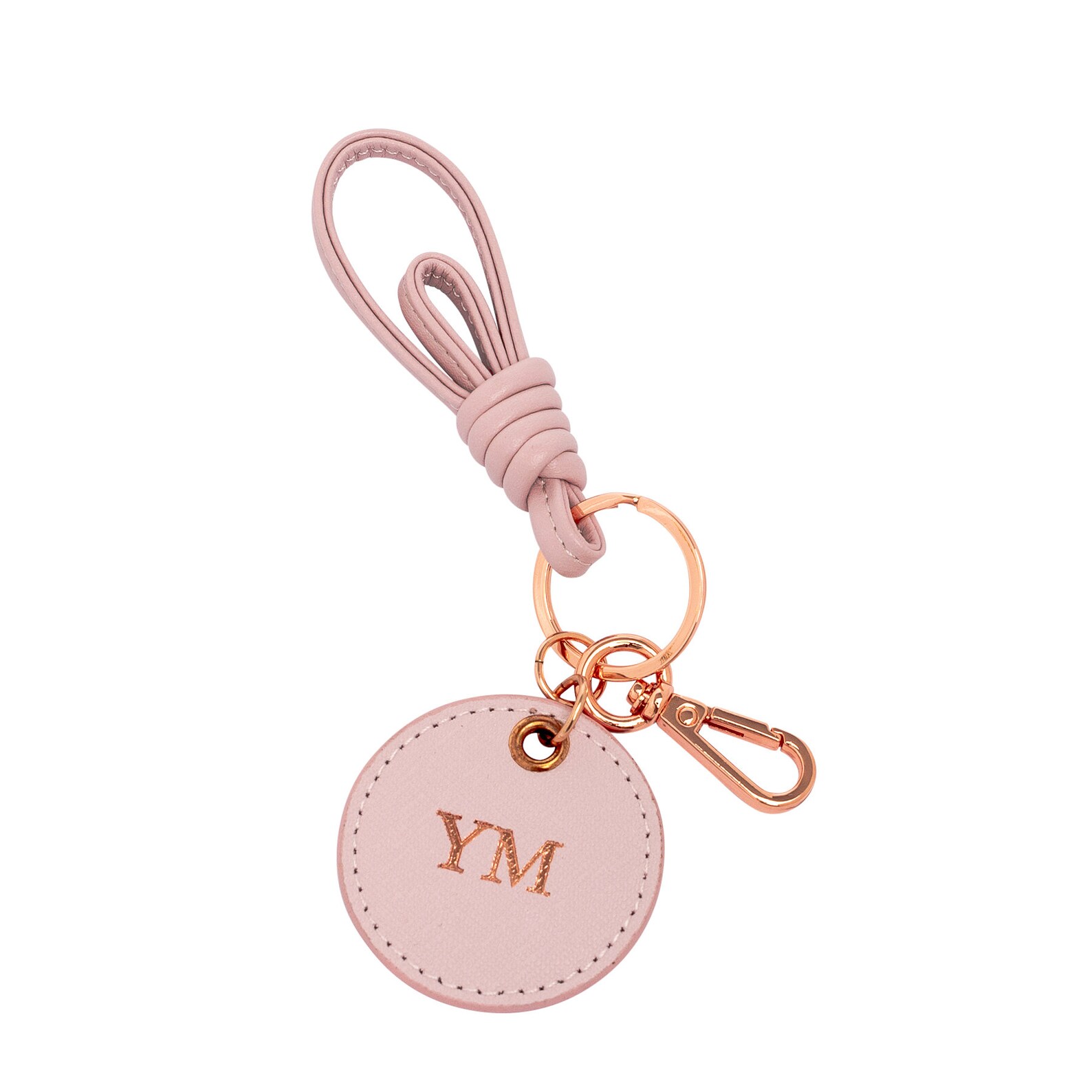 PERSONALISED MONOGRAMMED KEYRING Saffiano Leather Keyrings - Etsy