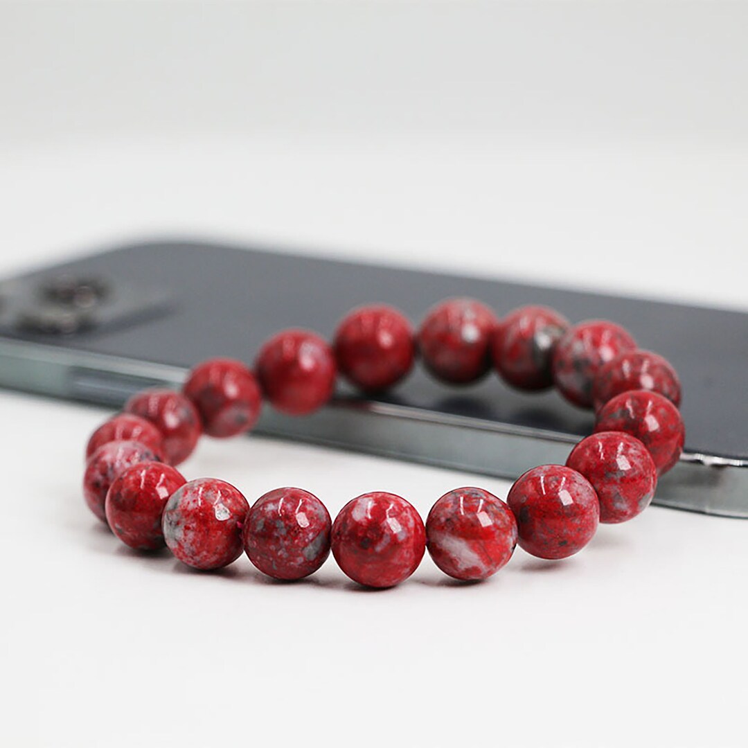9mm 7A Natural Cinnabar Healing Bracelet Attract Wealth Transformation ...