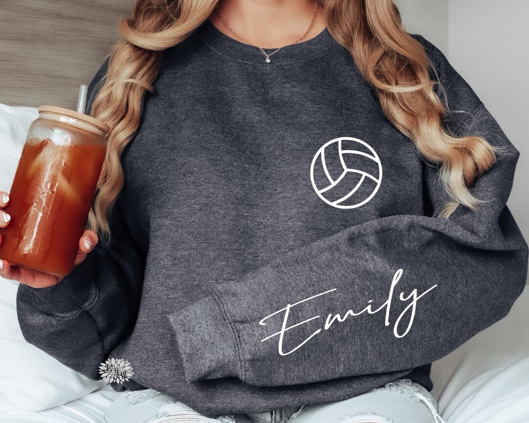 Volleyball Sweatshirt, Personalized Volleyball Sweatshirt, Name on ...