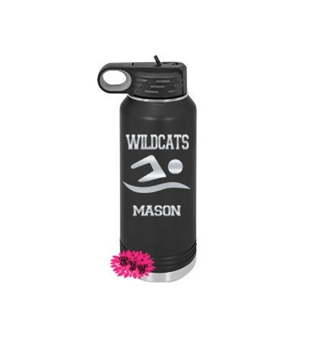 Engraved Water Bottle, Personalized Swim Bottle, Etched Water Bottle ...