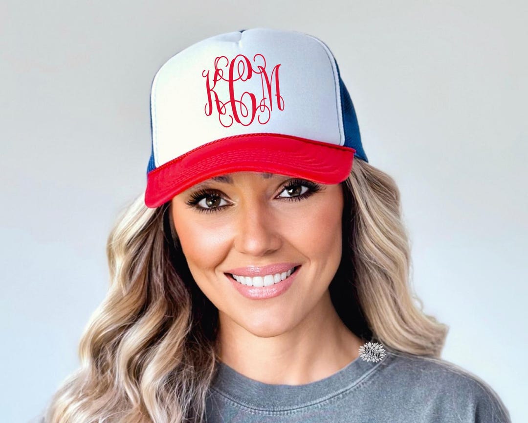 Otto Hat, Monogram Otto Hat, Monogram Trucker Hat, Monogrammed Otto ...