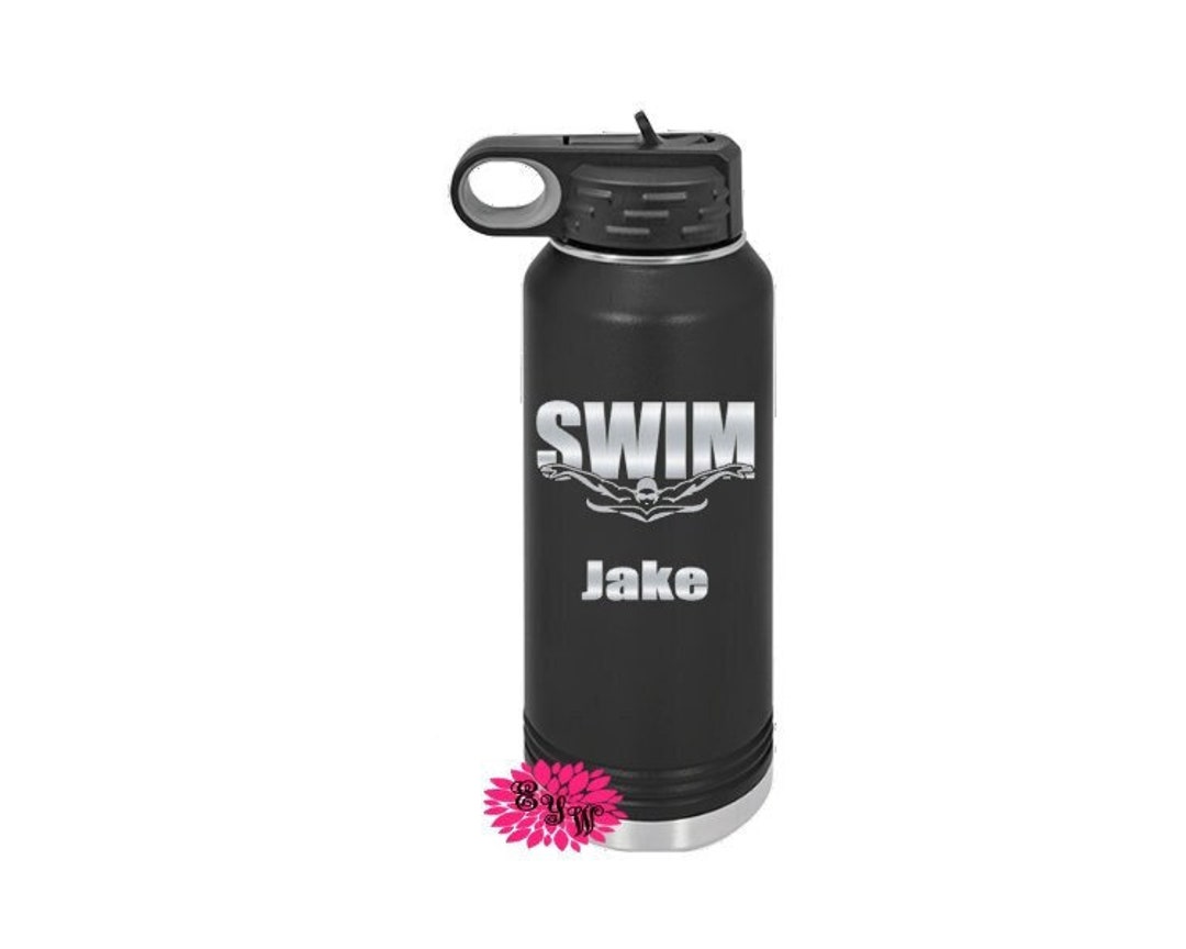 Engraved Water Bottle, Personalized Swim Bottle, Etched Water Bottle ...