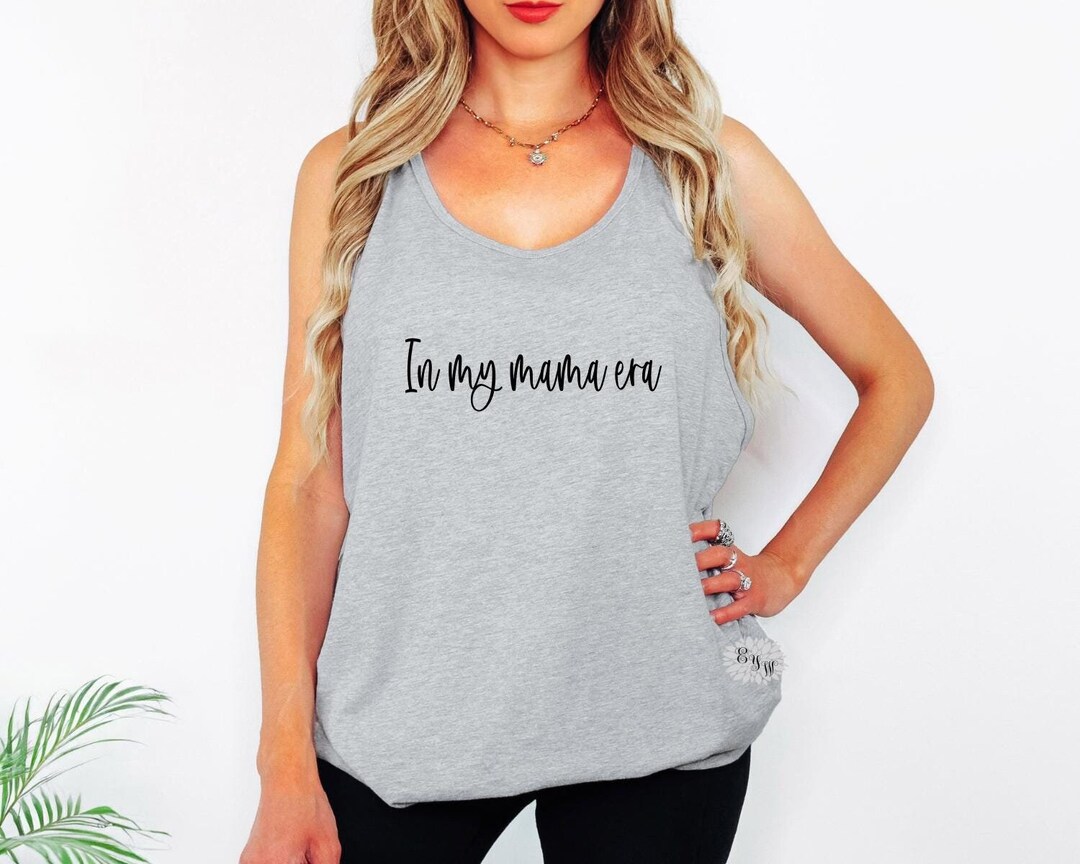 In My Mama Era Tank Top, Mama Tank Top, Personalized Tank Top, Workout ...