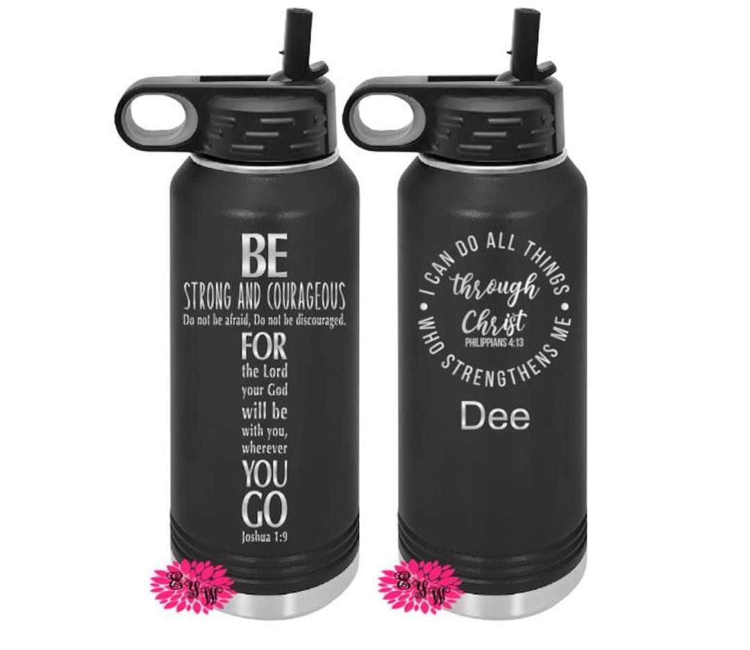 Engraved Water Bottle, Personalized Religious Bottle, Christian Bible ...