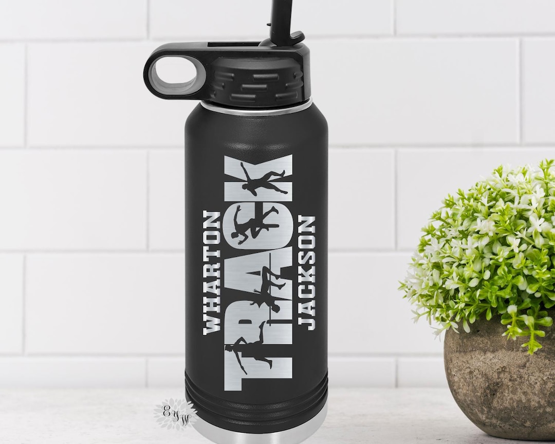 Engraved Water Bottle, Personalized Etched Track Water Bottle With ...