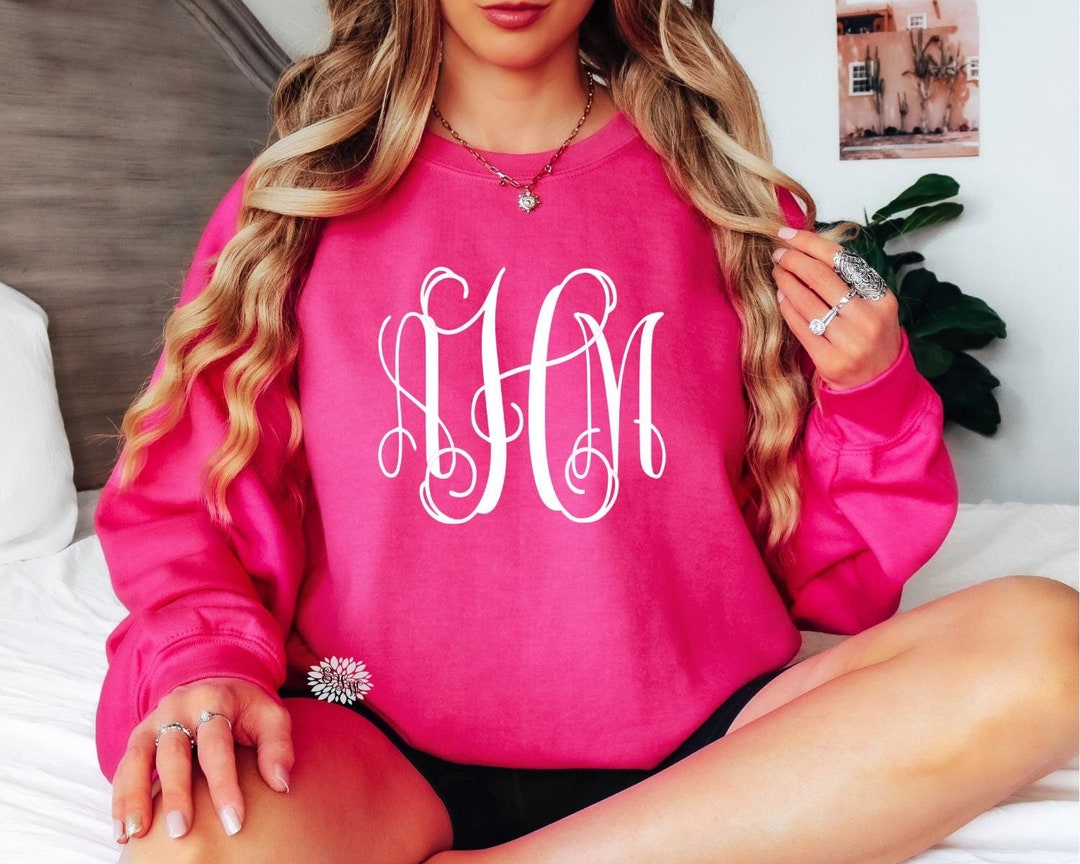 Monogram Sweatshirt, Fancy Monogram Sweatshirt, Personalized ...