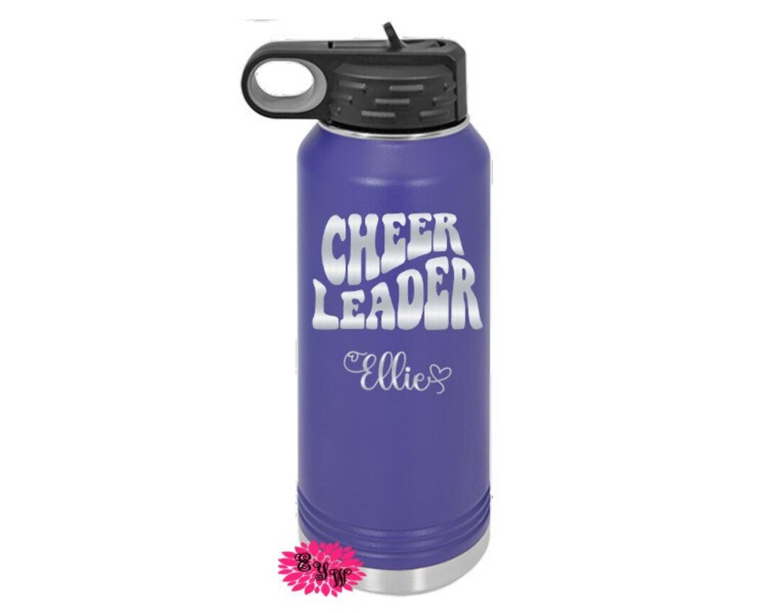 Cheerleader Bottle, Engraved Water Bottles, Personalized Cheer Squad ...