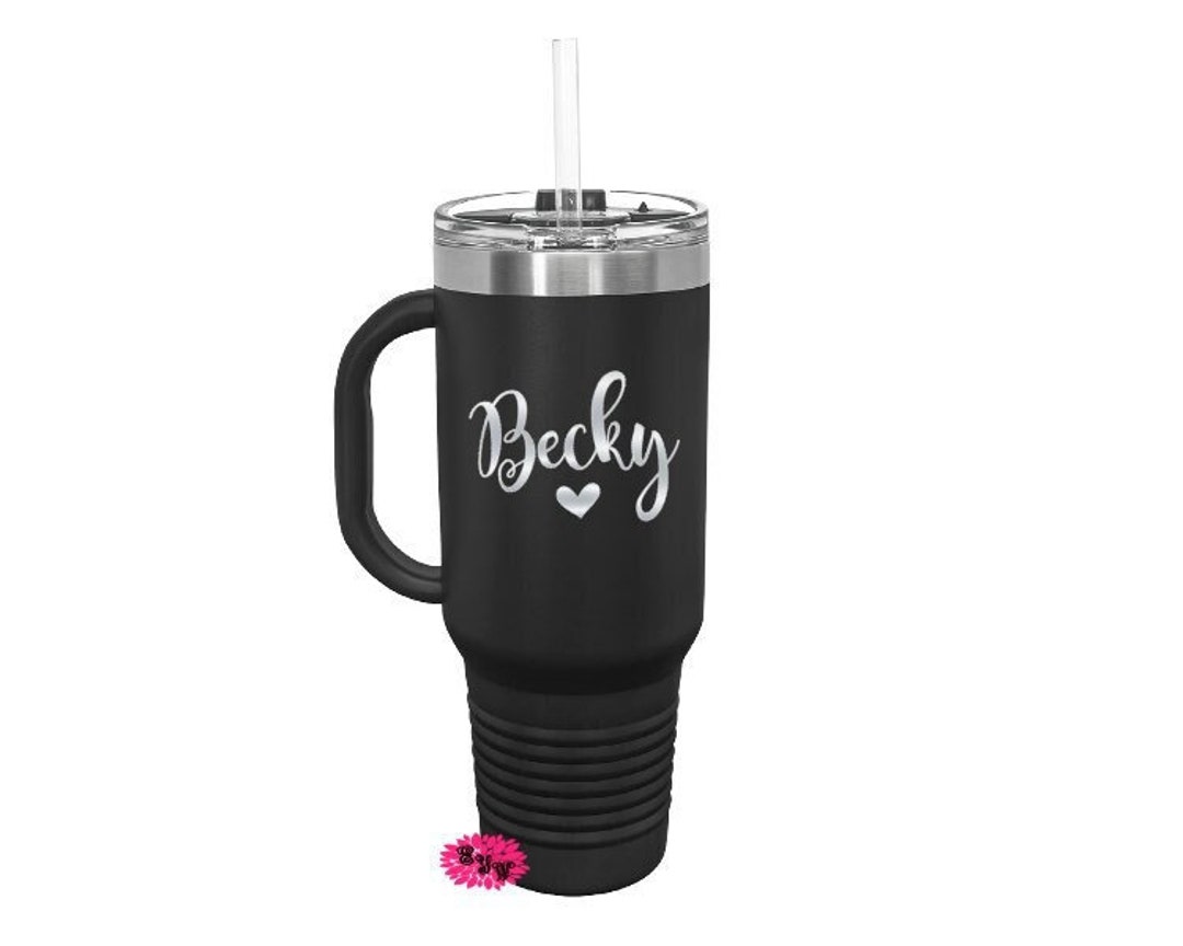 Personalized 40oz Tumbler, Engraved Stainless Steel 40oz Tumbler With ...