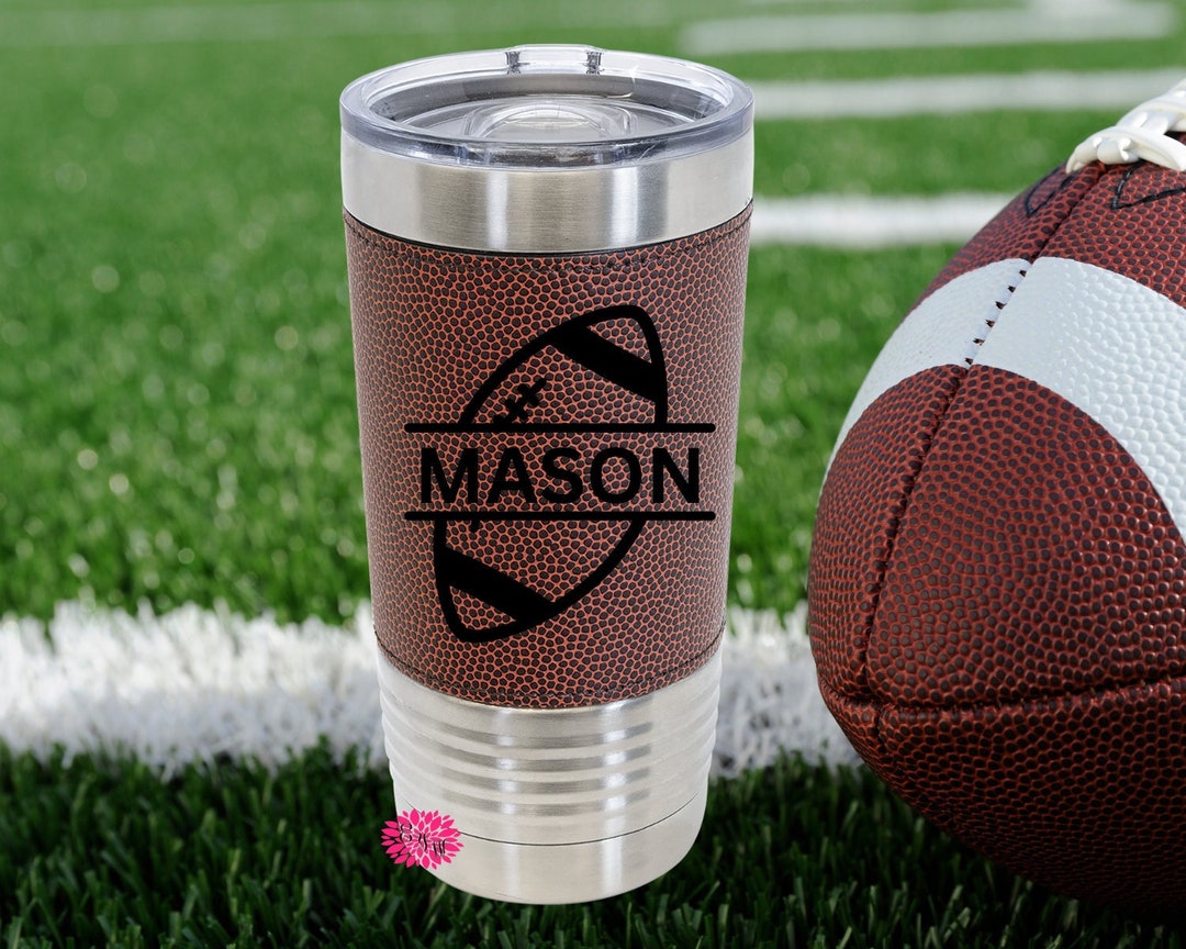 Engraved Tumbler, Personalized Football Cup, Etched Football Cup ...