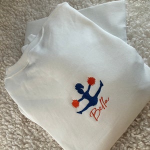 Cheerleading Embroidered Sweatshirt, Cheer Crewneck Sweatshirt ...