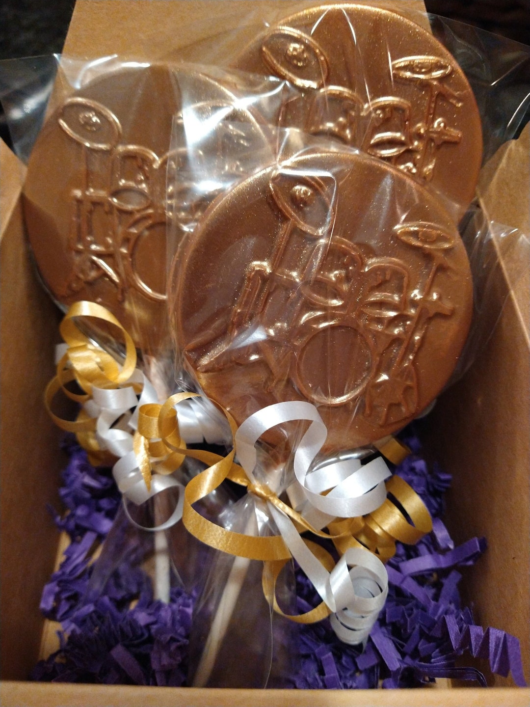 6 Large Milk Chocolate Drum Music Pops - Etsy