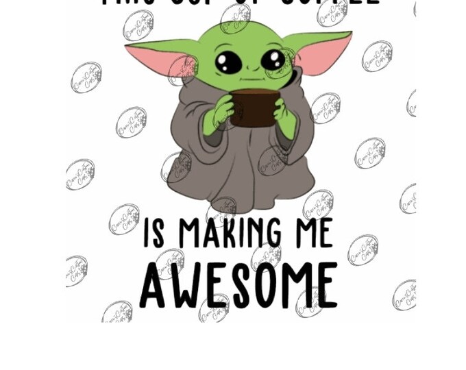 Baby Yoda Coffee Png - Etsy