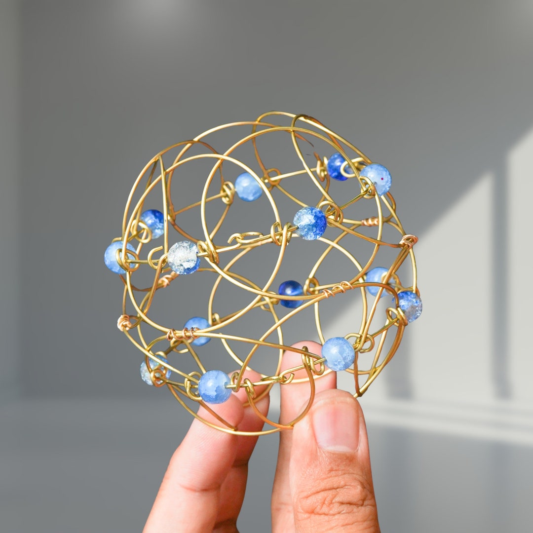 Blue Articulating Wire Galaxy Fidget Toy, Silent Desktop Stim - Etsy