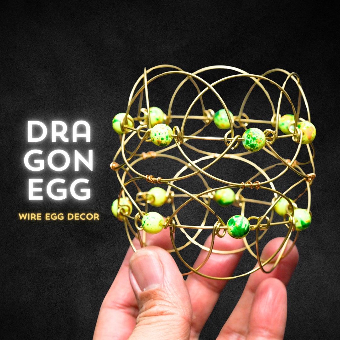 Magic Transforming 3D Dragon Egg Toy, Wire Home Decor Metal Art, 28 ...