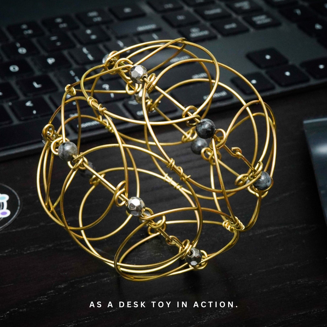 Symphony of Gold Wire Fidget Toy, Transformative Design Functional - Etsy