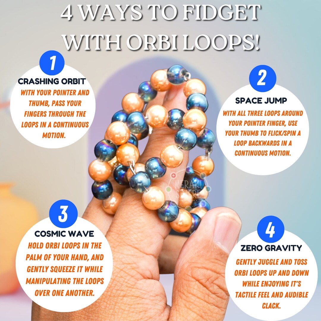 Don’t Just Fidget – Flow With Orbi Loops Beaded Ring Toy - Etsy
