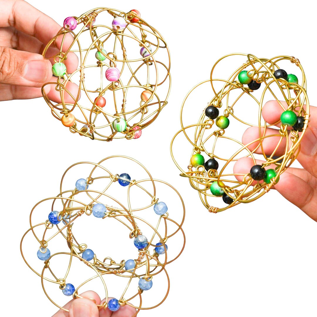 Mindful Fidget Ring Calming Wire Mandala Jewelry for Focus & Relaxation ...