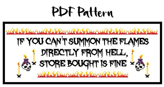 Cross Stitch PDF Pattern 'Flames' | Etsy