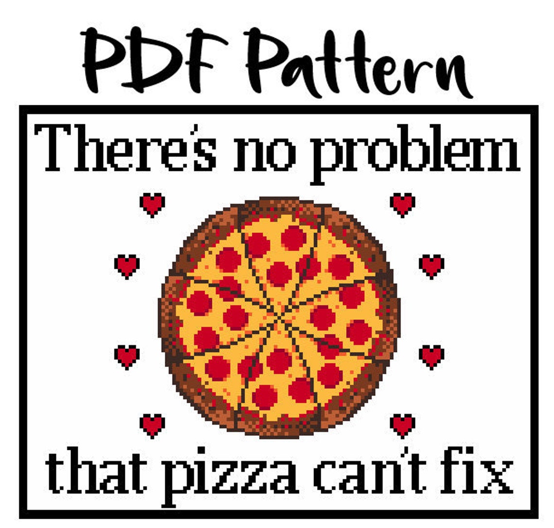 Cross Stitch PDF Pattern - 'pizza' - Etsy