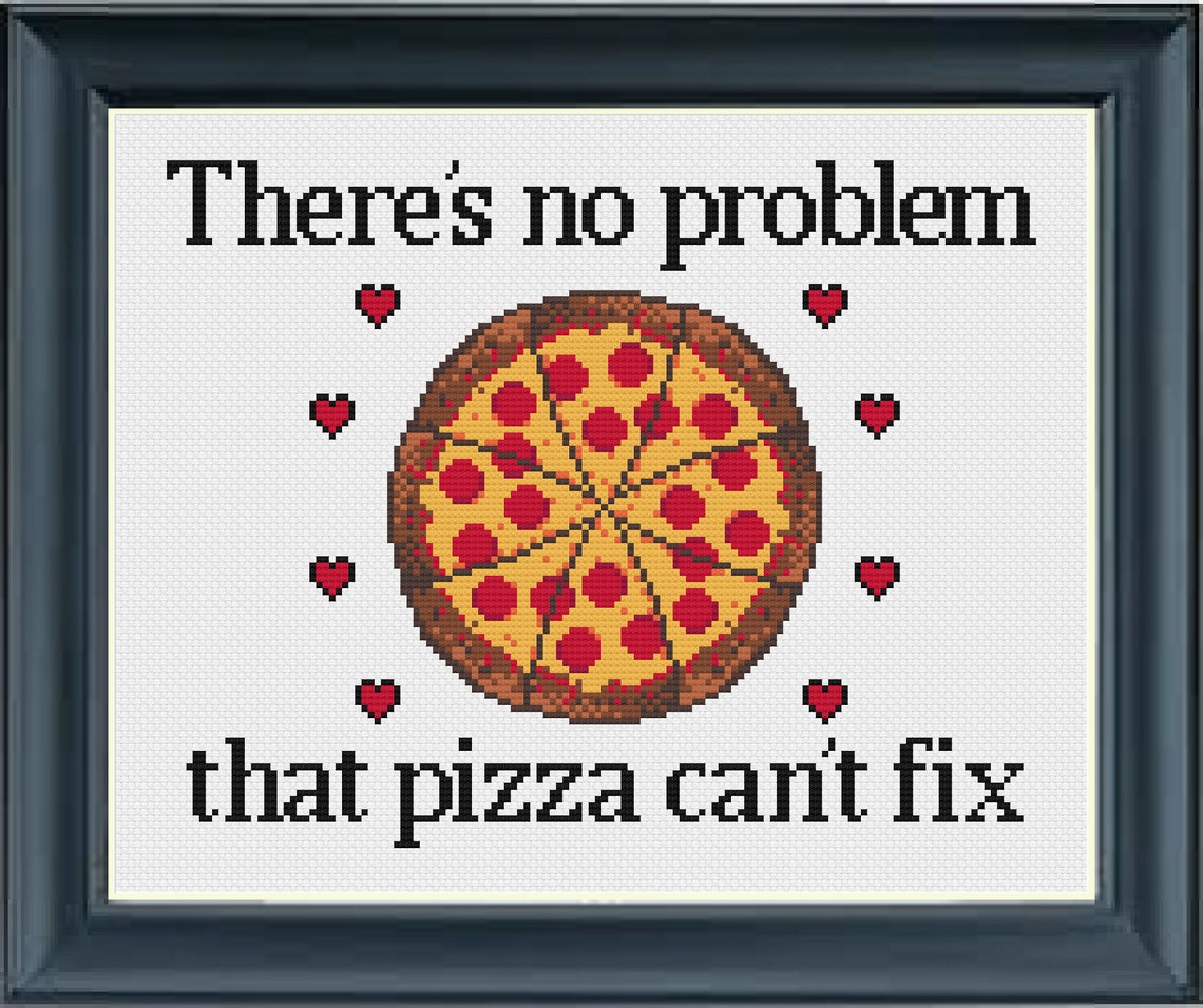 Cross Stitch PDF Pattern - 'pizza' - Etsy