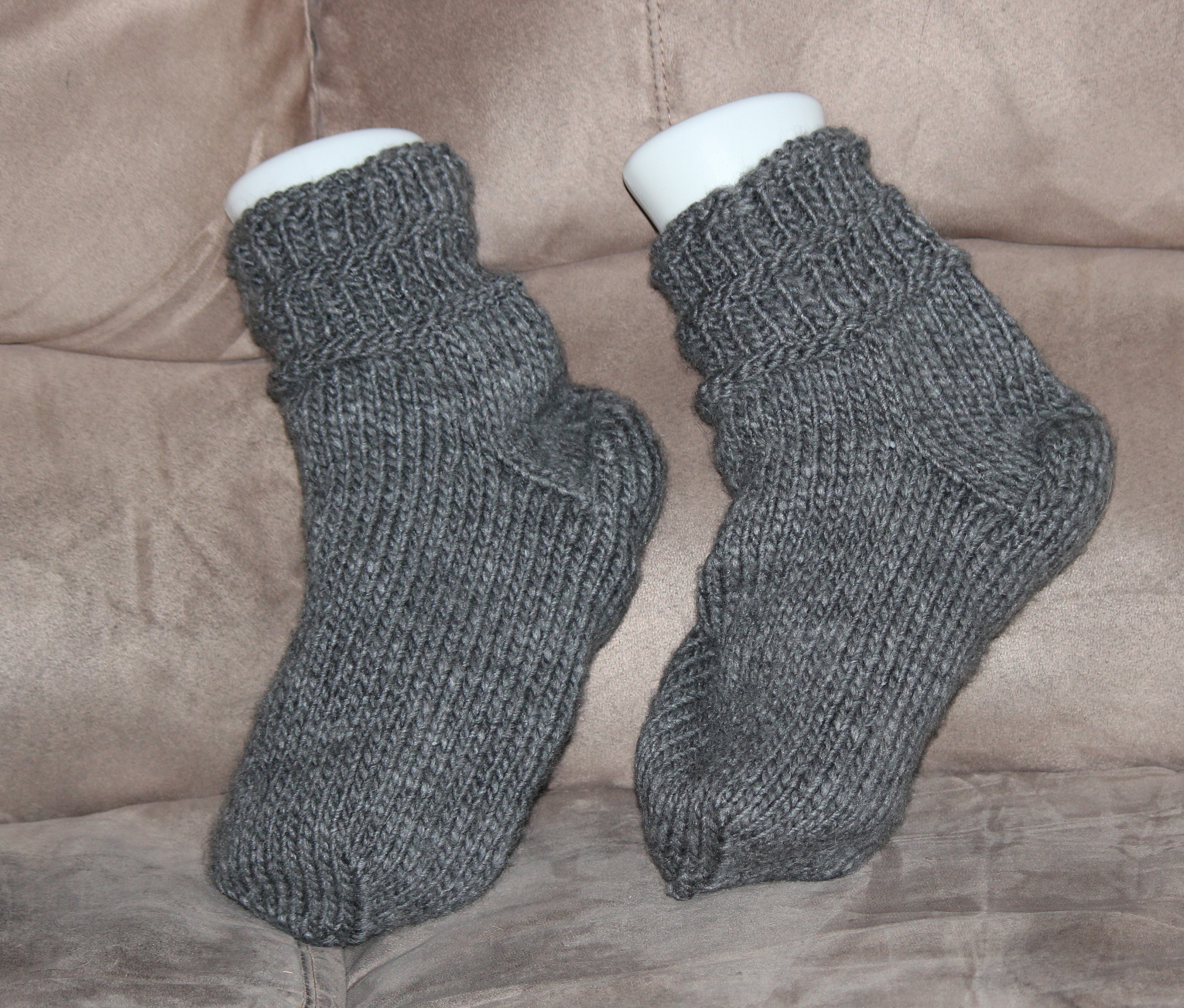 Men's Super Sturdy and Super Warm Durable Winter Socks, Hand-knitted ...
