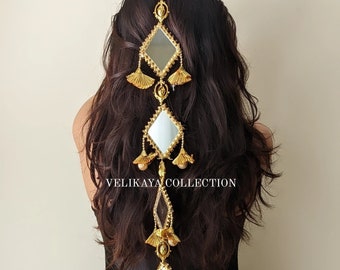 Jalandhar Mirror Paranda Punjabi Parandi Indian Jewelry Pakistani ...