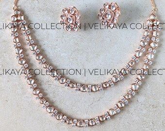 Indian Rose Gold Necklace - Etsy