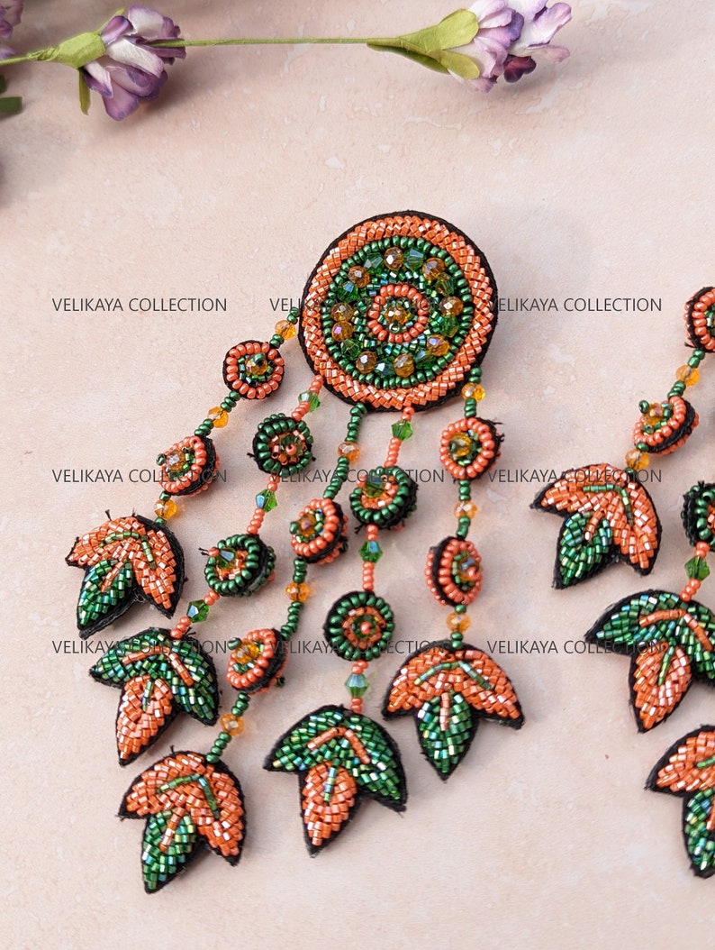 Floral Earrings for Haldi, Indian Earrings, Pakistani Earrings, Wedding ...