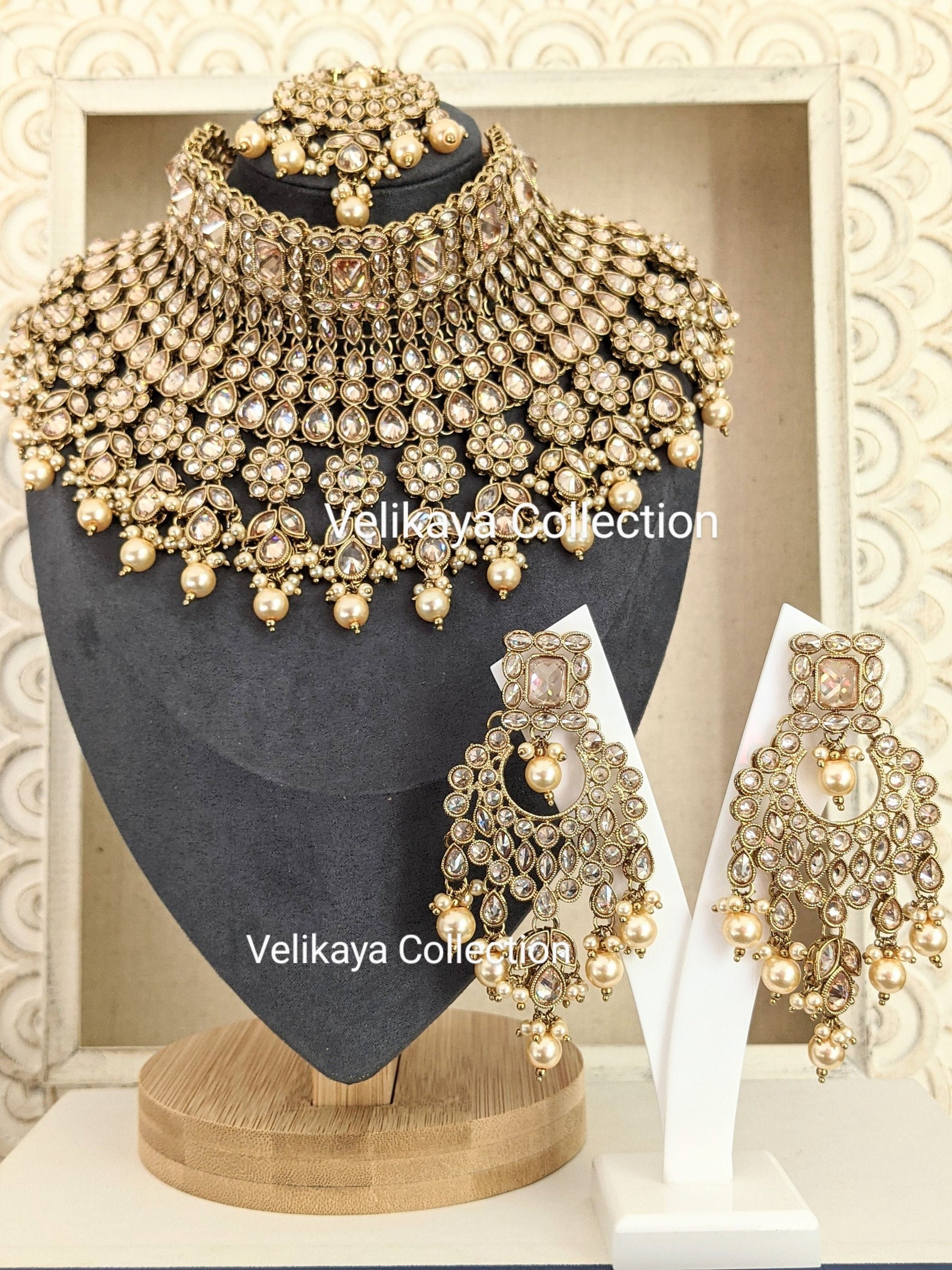 Gold Indian Bridal Necklace Set / Indian Bridal Jewelry / - Etsy Canada