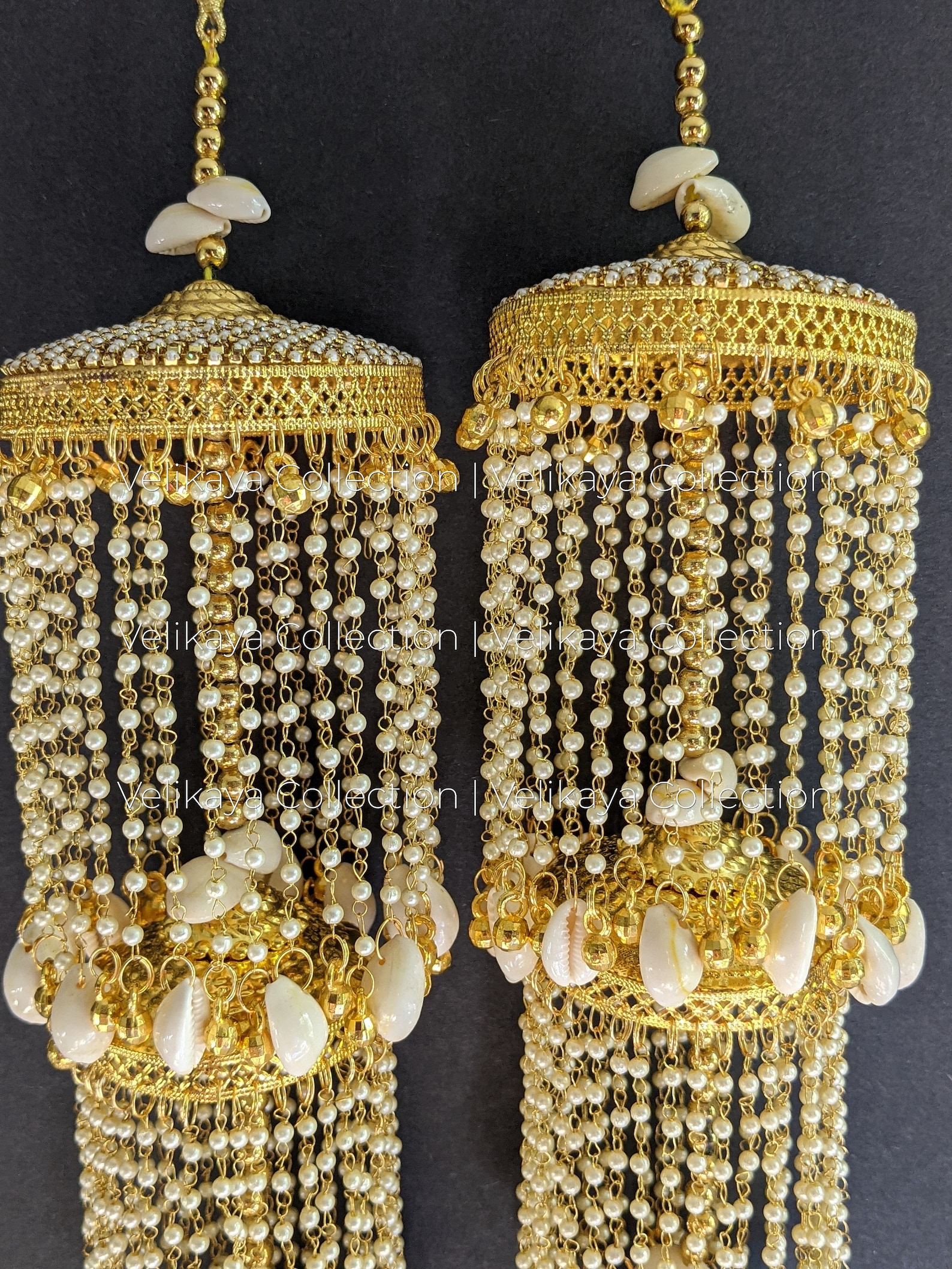 Pearl Kaleera / Gold Kaleere / Punjabi Kaleerey / Sikh Wedding | Etsy