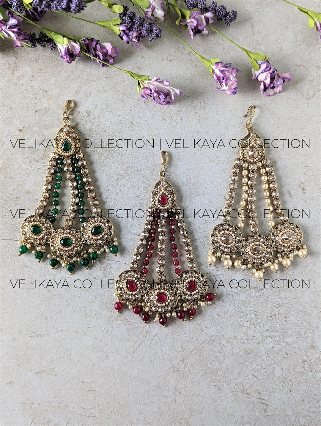 Emerald GREEN Pasa / Indian Wedding Jewelry / Pakistani Jewelry ...