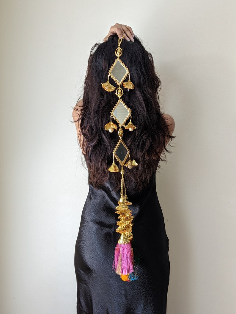 Multan Mirror Paranda | Punjabi Parandi | Indian Hair Jewelry ...